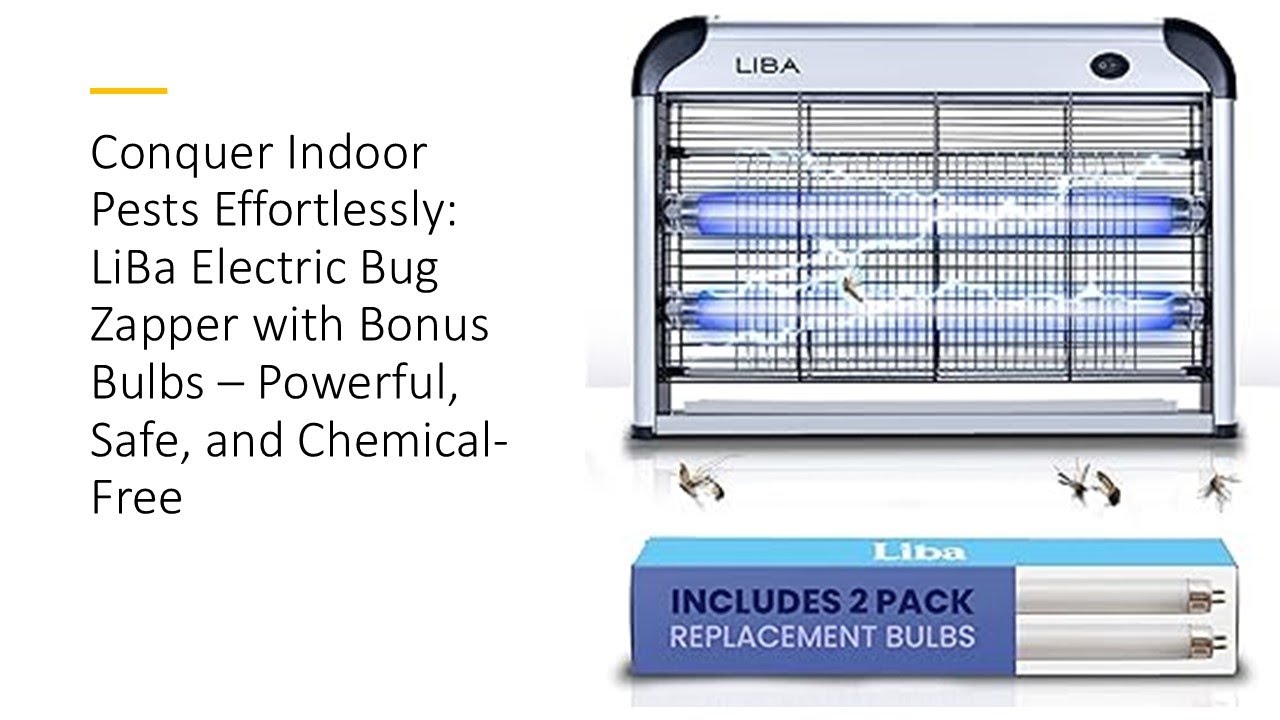 Conquer Indoor Pests Effortlessly: LiBa Electric Bug Zapper with Bonus Bulbs – Powerful, Safe ...