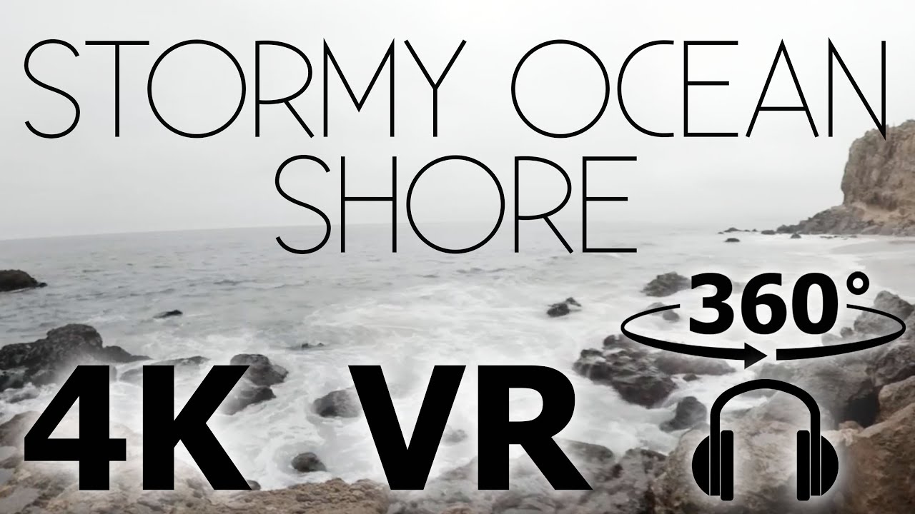 Stormy Ocean Shore - Surround Sound - 4K Video - Soothing Surround ...