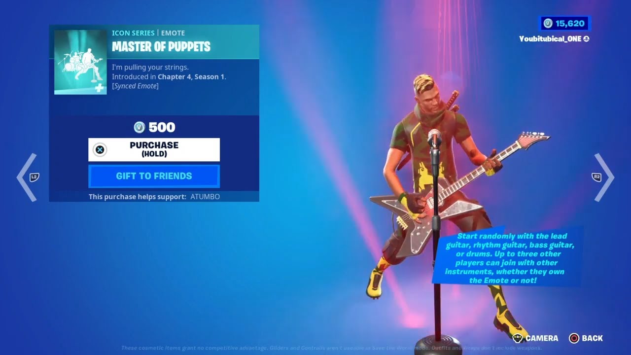 *NEW* MASTER OF PUPPETS EMOTE! December 13th, 2022 Fortnite Item Shop ...