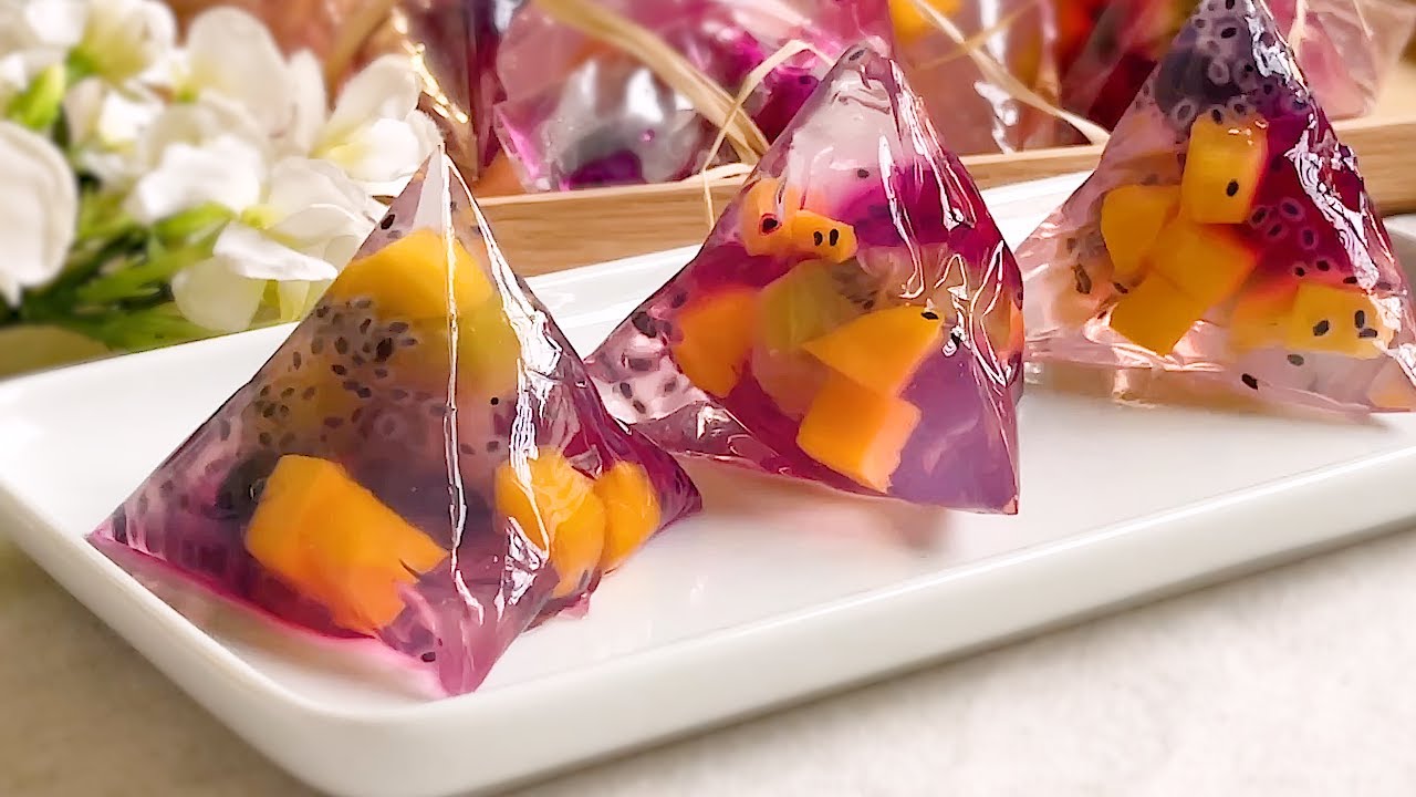 Fruit Jelly Dumplings Zongzi Recipe | Agar-agar Jelly Zongzi Recipe ...