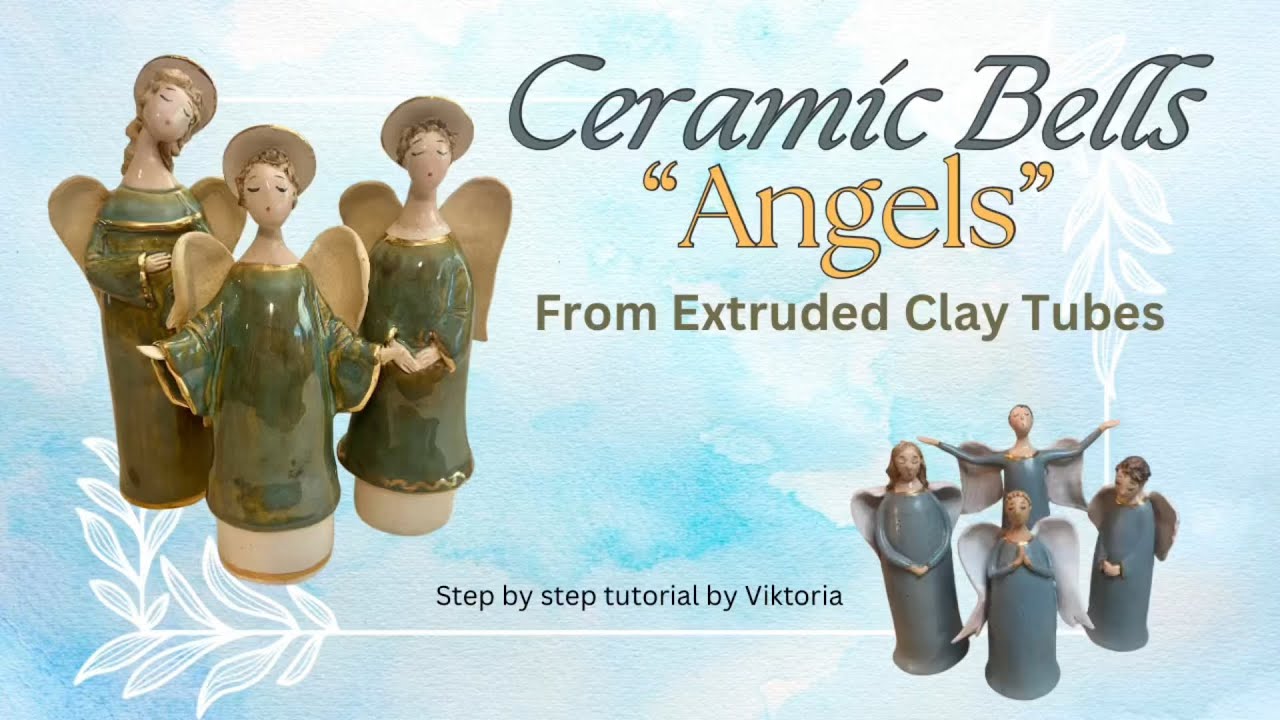 Ceramic Bells from Extruded Clay Tubes “Angels” Very Easy Clay project ...