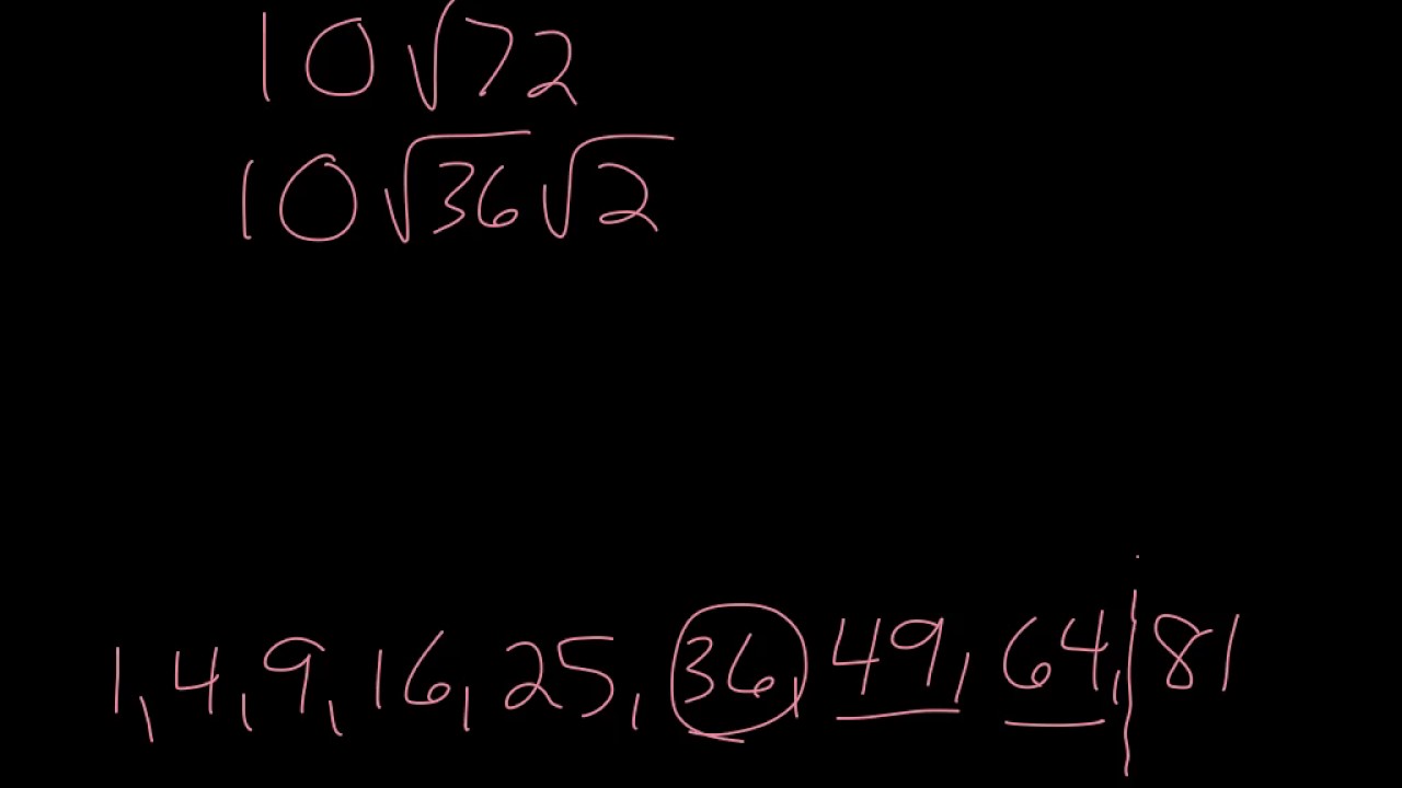 square root with coefficient - YouTube