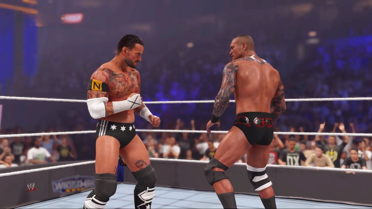 WWE 2K24 CM Punk vs. Randy Orton Wrestlemania 27 - YouTube