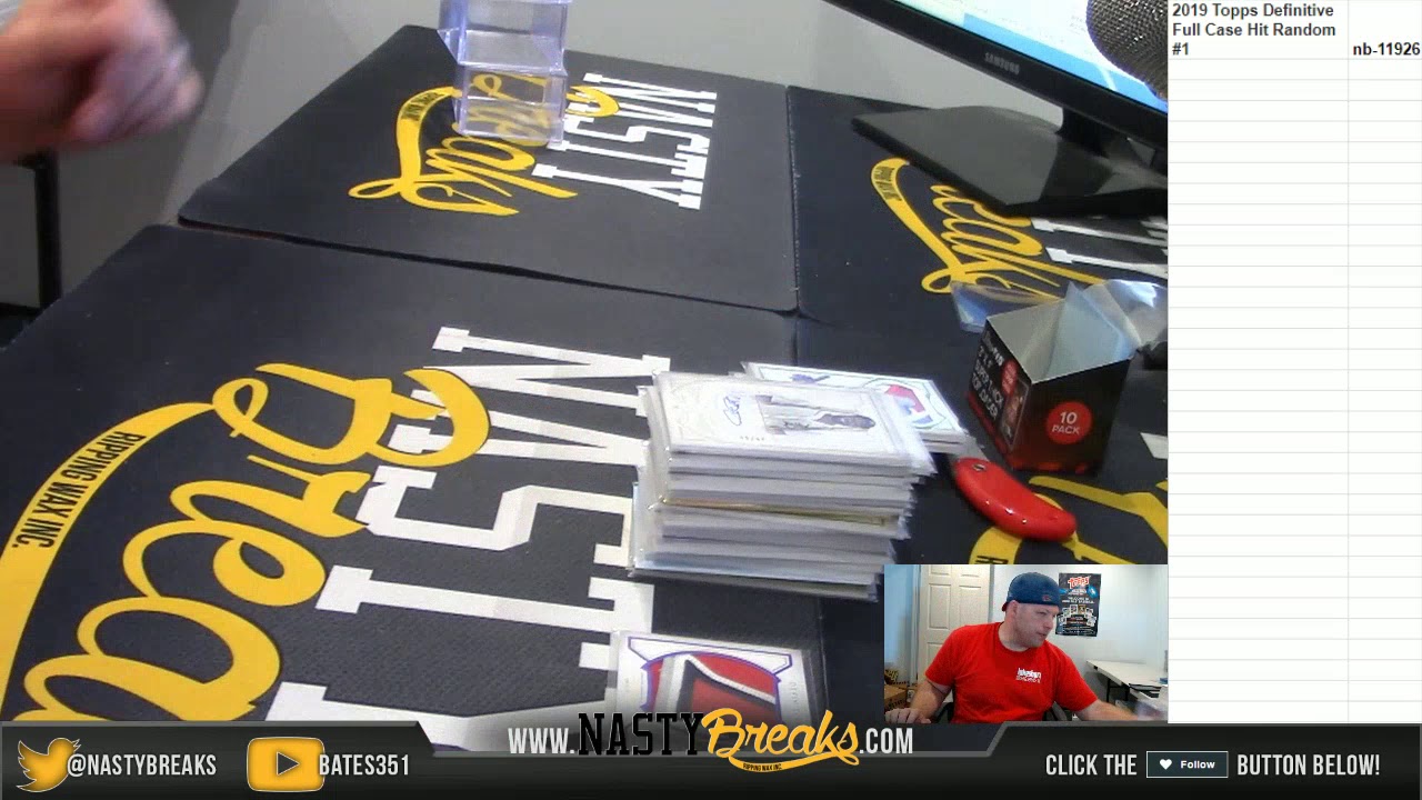 5 29 19 2019 Topps Definitive Full Case Hit Random #1 - YouTube