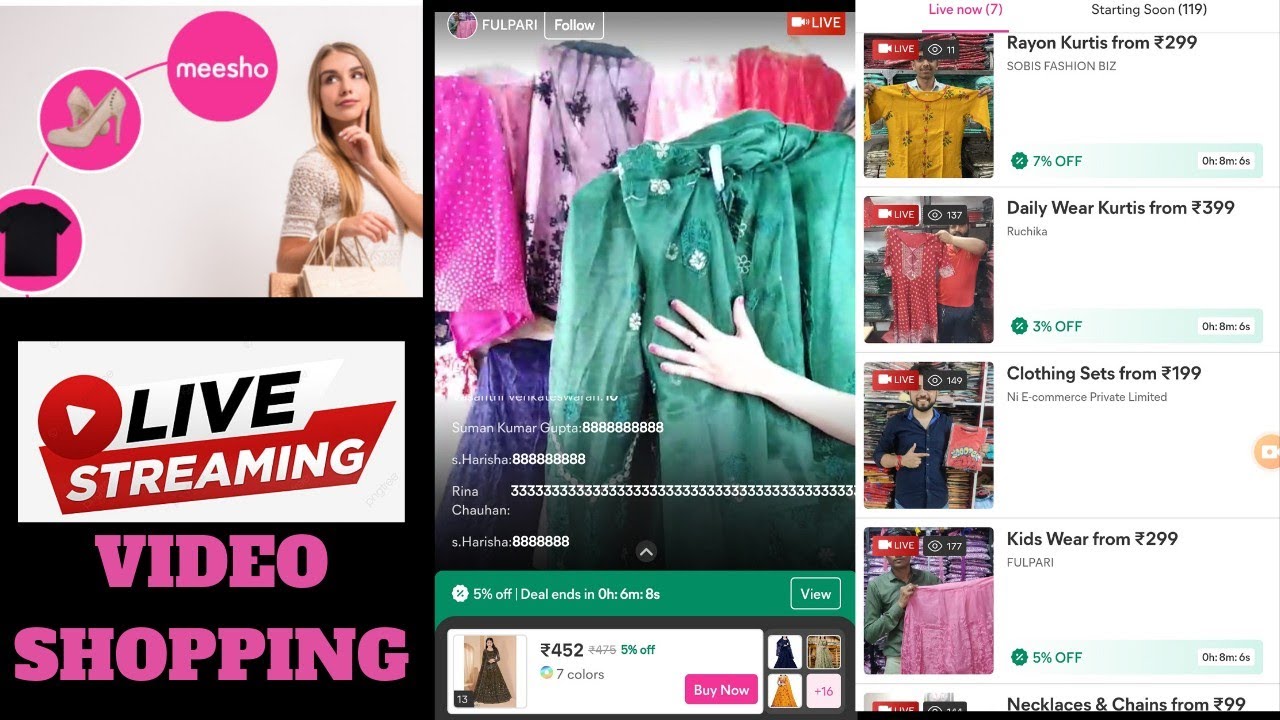 All about Meesho Live Shop in Details 😍 || Meesho Live Shopping Kaise ...