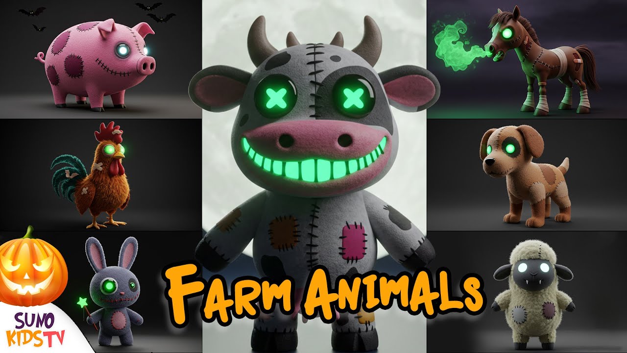 Halloween Farm Animal Sounds Song | Animals and Farm Song for Kids ...