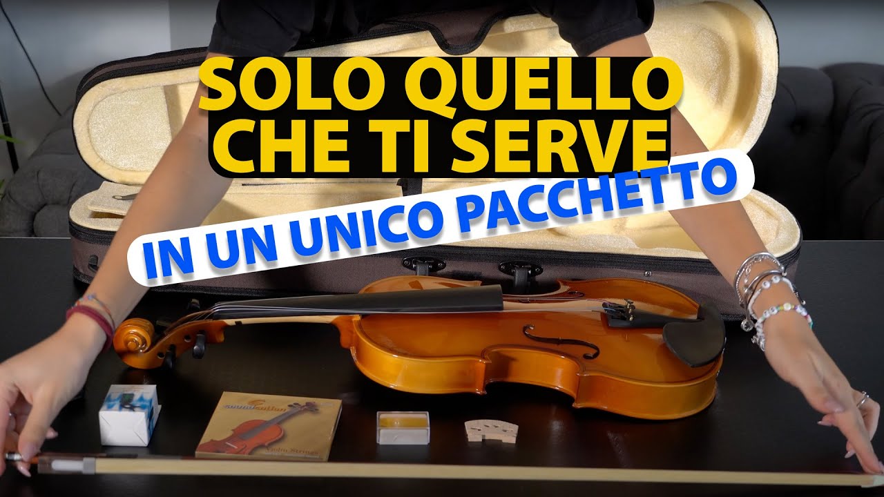 Set Completo Violino con Archetto, Custodia, Spalliera, Corde e ...