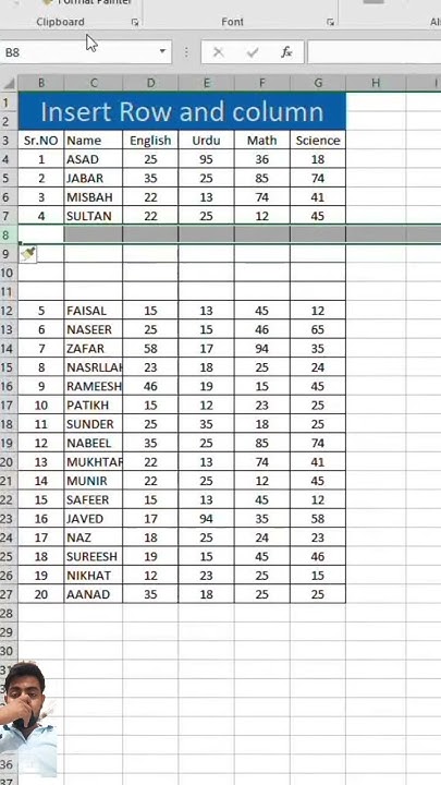 How To Insert New Column And Row Exceltech Office Msofficeexcel Excel Microexcel