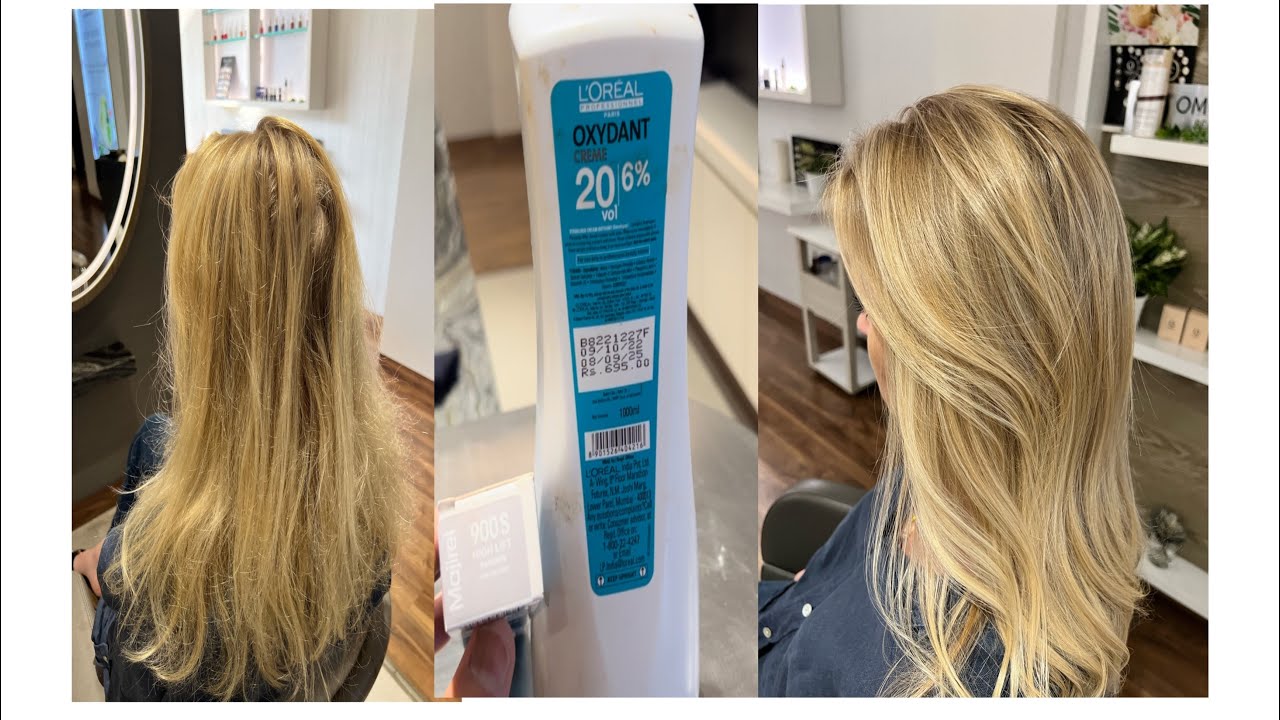 Loreal 900S majiblond + 20 vol. / blond hair color/ full practical in ...