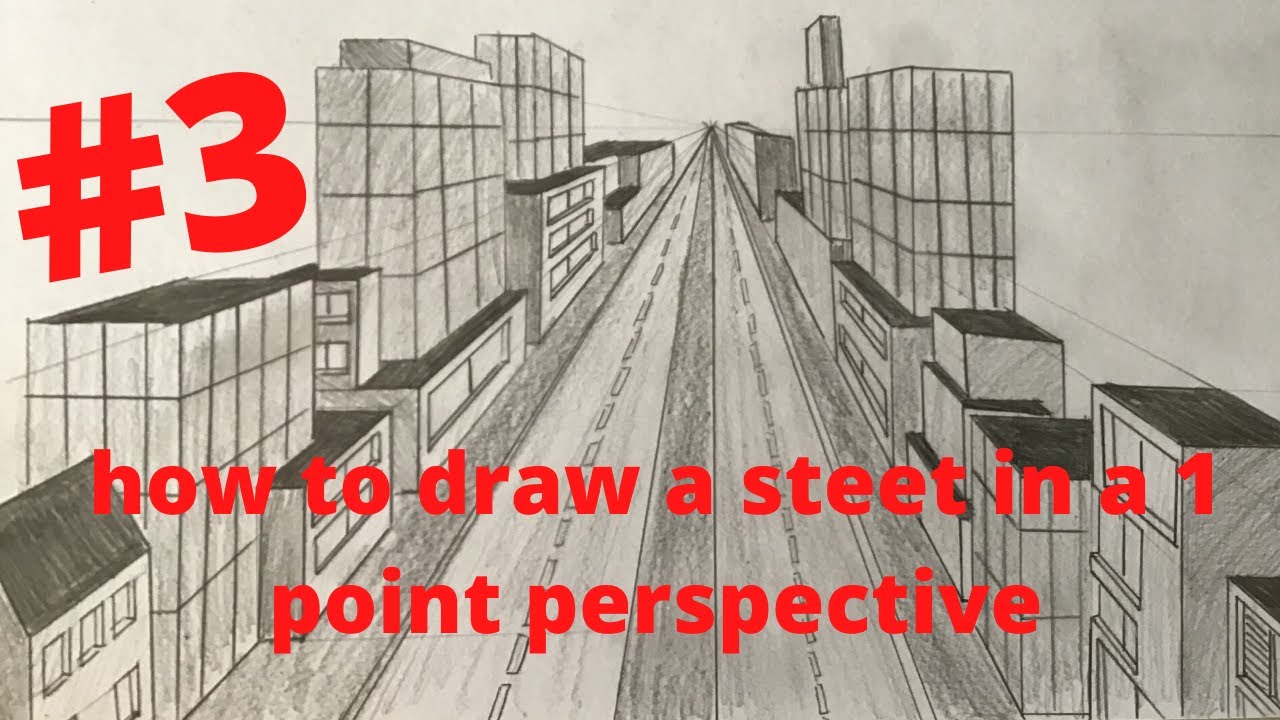how to draw a street in a 1 point perspective | drawado | - YouTube