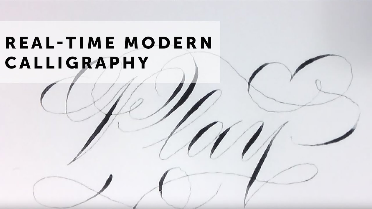 'Play' Modern Calligraphy by Melissa Esplin - YouTube