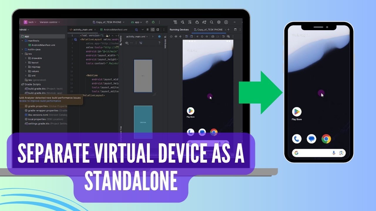 How To Separate Virtual Device As a Standalone From Android Studio ...