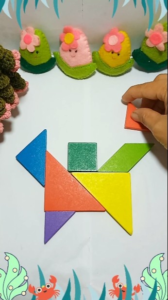 Let's play Tangram 30th Shape | Min tangram bentuk ke 39 #beach # ...