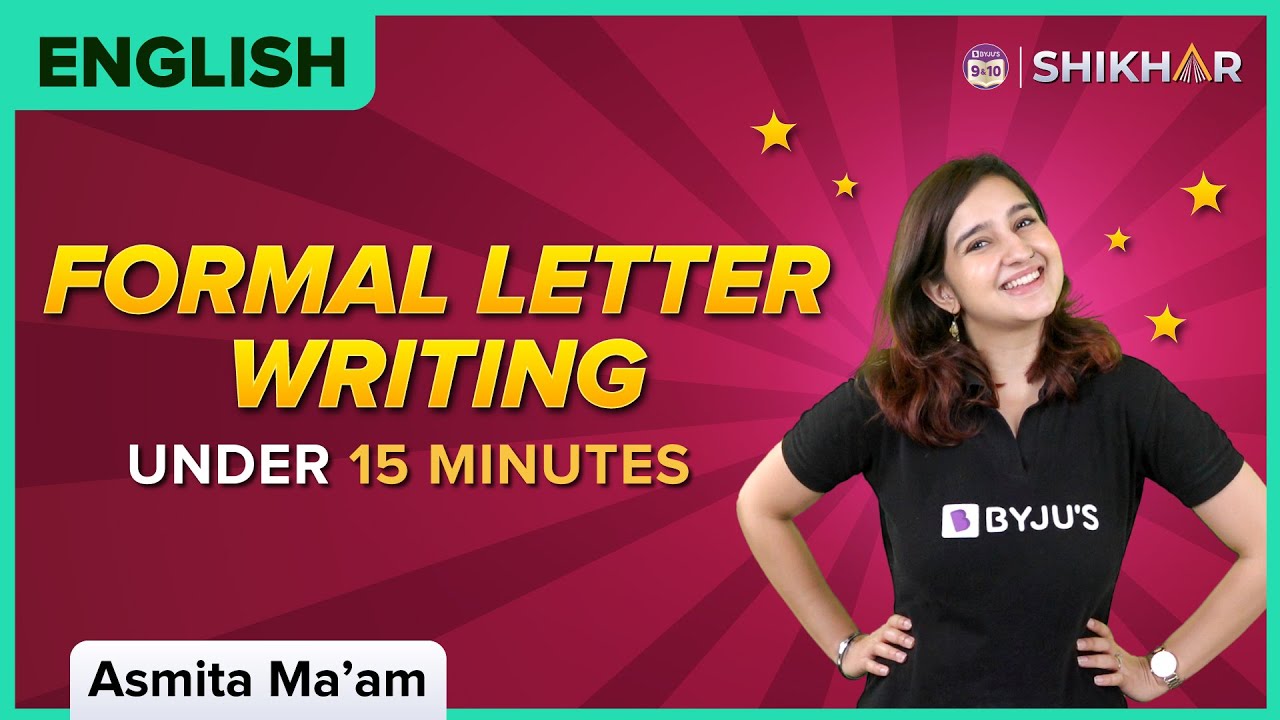 Formal Letter Writing in Under 15 Minutes | English | BYJU'S - YouTube