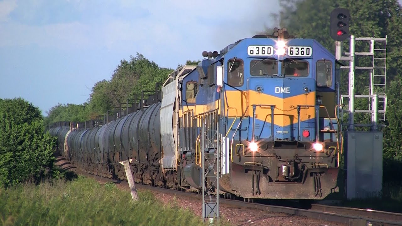 DM&E 6360 West in the Evening Light on 6-27-2013 - YouTube