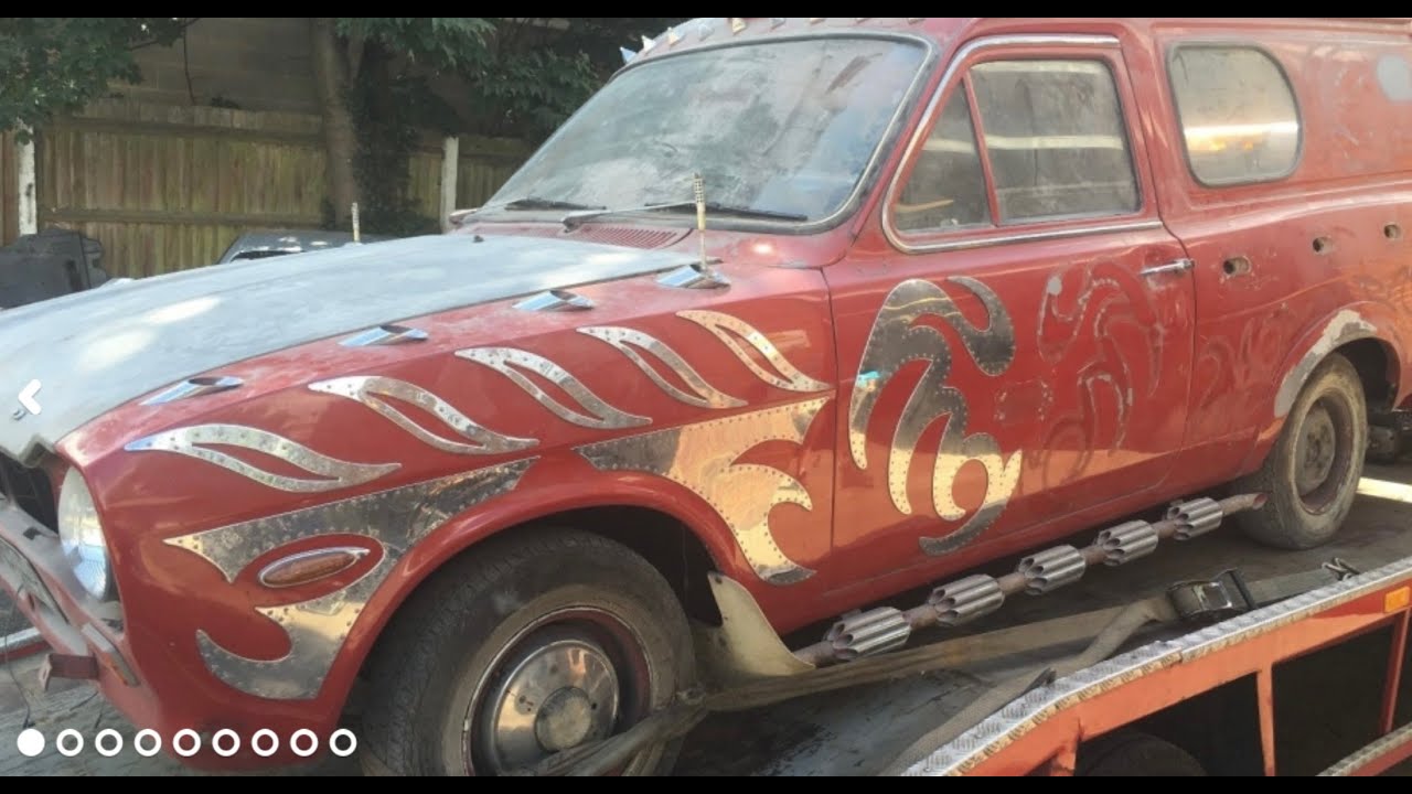 PT3 Fire damage destroyed MK1 Ford Escort van Fairground bumper car van ...