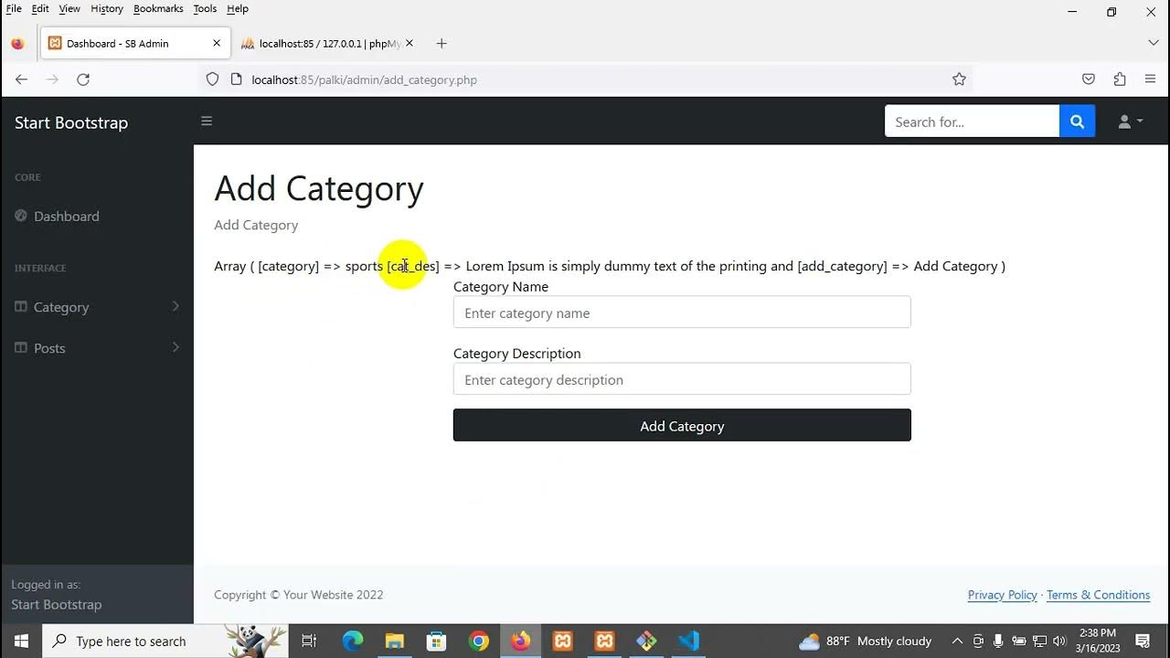 PHP MySQL Blogging | Frontend Template Mastering & CRUD Category (SEIP Batch 12) | PencilBox ...