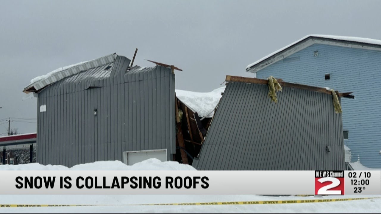 Snow Pressure: Roofs Buckle Under Winter's Heavy Accumulation in Mohawk ...