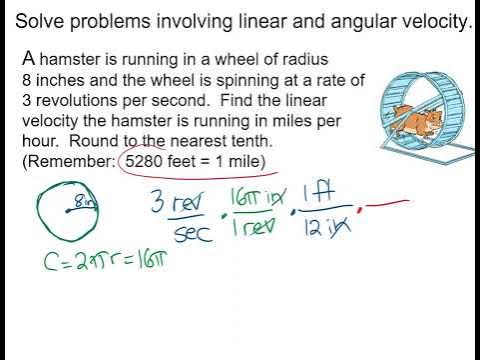 Trig Convert Angular to Linear Velocity - YouTube