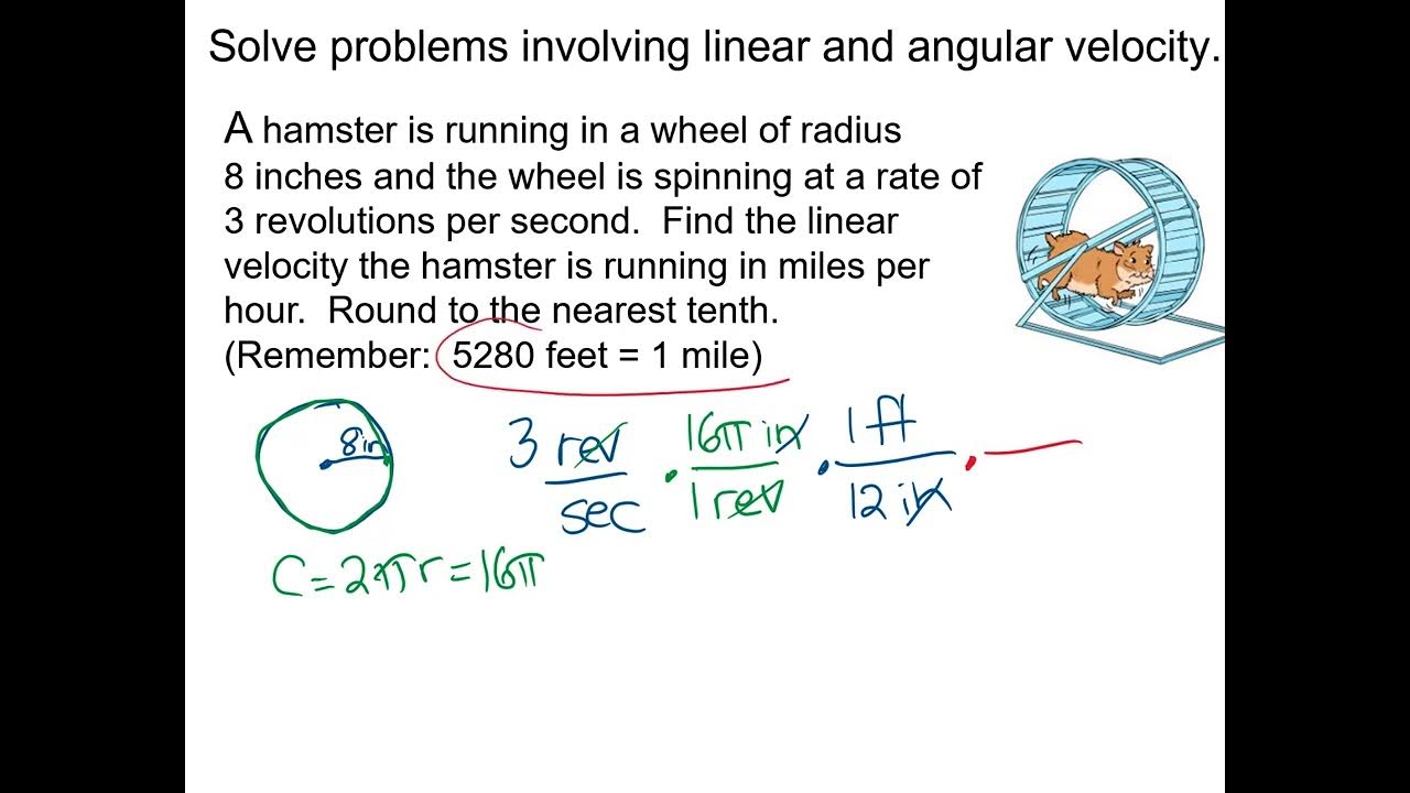 Trig Convert Angular to Linear Velocity - YouTube