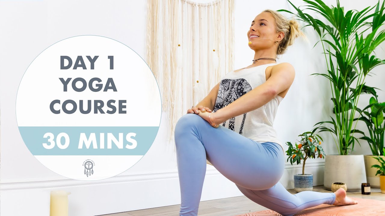 Full Body Gentle Yoga Flow ☽ 7 Day All Levels Yoga Course Day 1 - YouTube