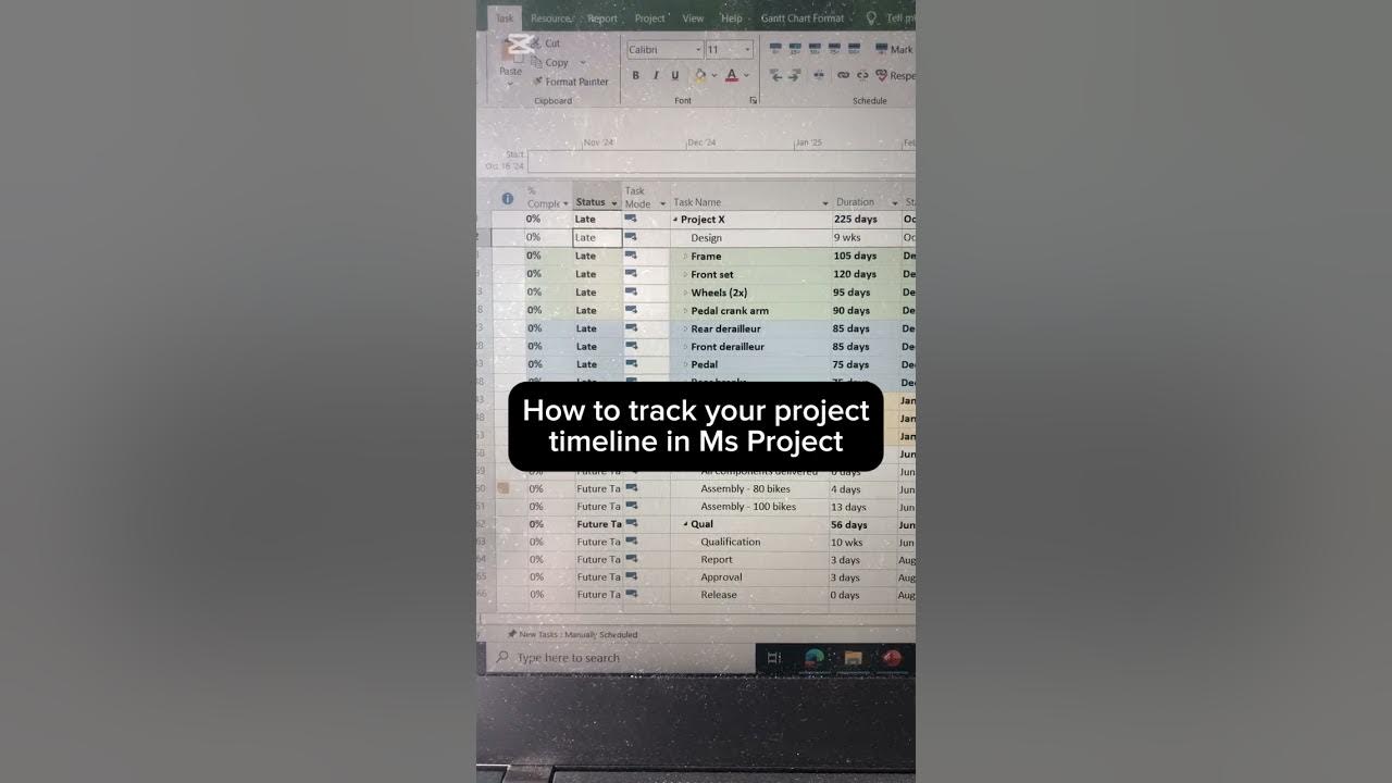 How to track a project timeline in Ms Project #msproject # ...