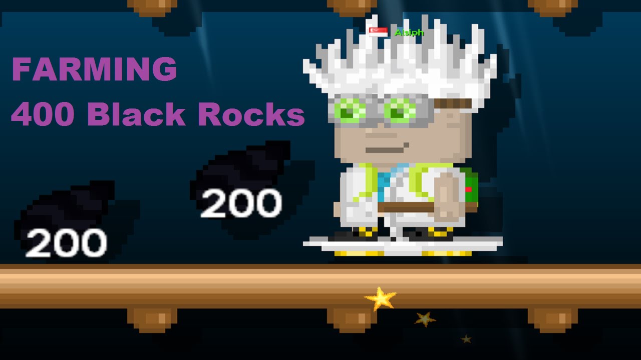 Growtopia Farming 400 Black Rock Trees - YouTube