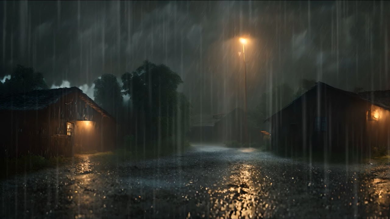 Sleep Deeper With Heavy Rain Sound and Thunder in The night, Natural ...