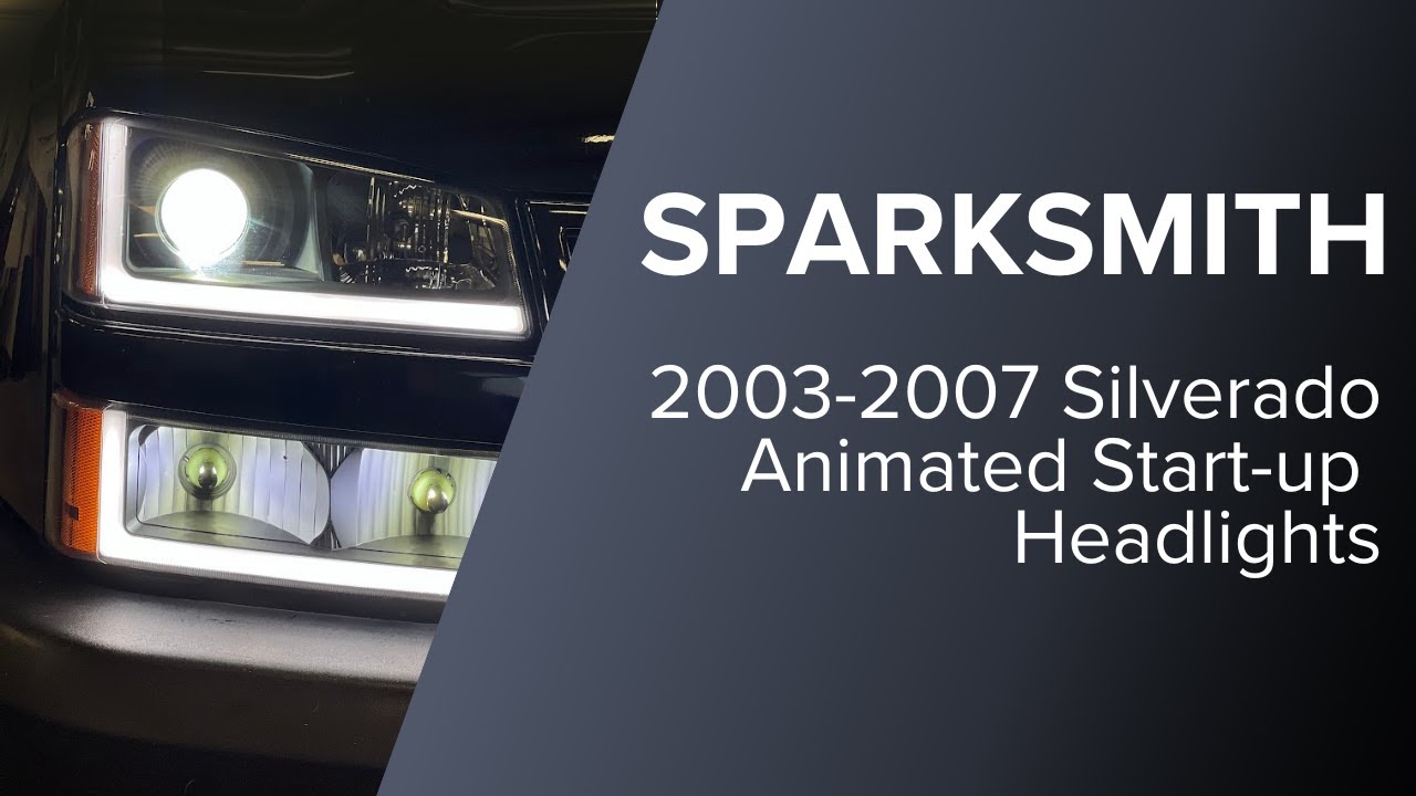 New 03-07 Silverado Animated Start-up Headlights - YouTube