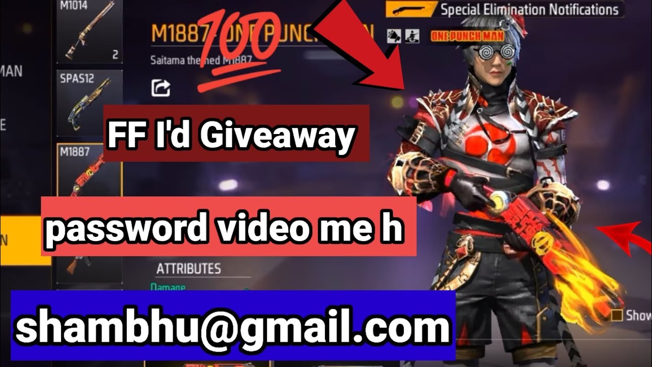 Free Fire Pro ID And Password Giveaway 2022🛑 Live Id Password Giveaway ...