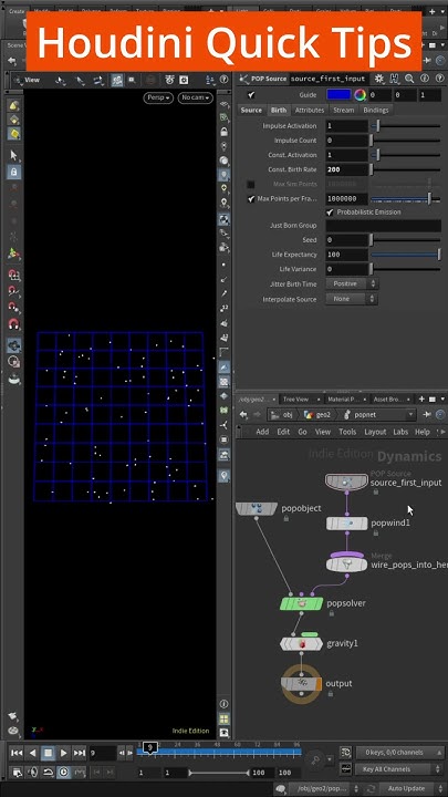 【Houdini Quick Tips】桜吹雪の作成方法 - YouTube