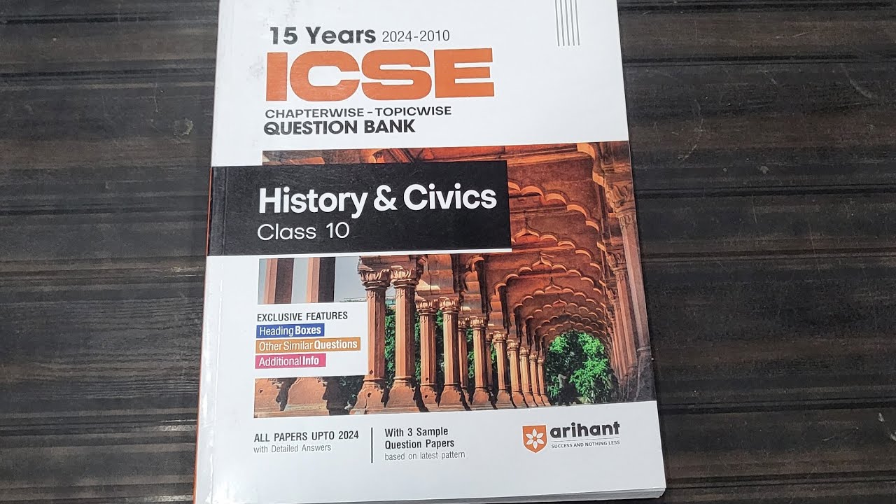 Arihant ICSE Pyqs History & Civics Class 10 Chapter Wise Question Bank ...