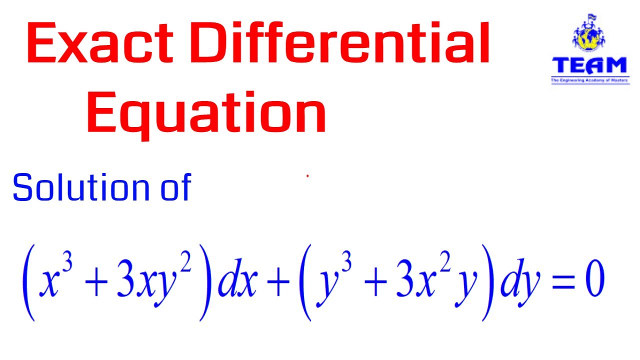 Exact Differential Equation Problem /First order & First Degree ODE ...