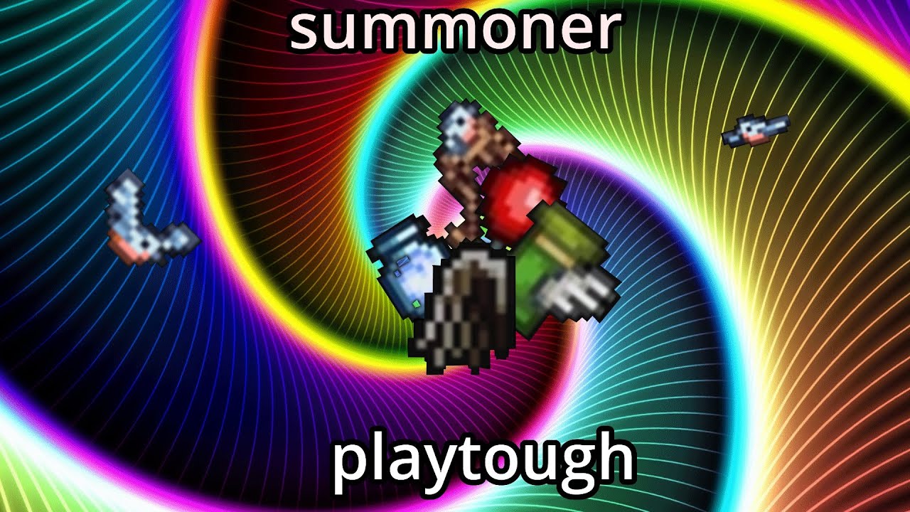 terraria master mode summoner playthrough pre-bosses - YouTube