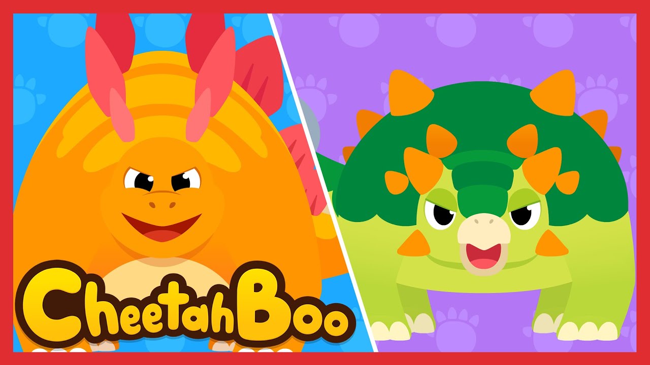 Stegosaurus VS Ankylosaurus | Dinosaur Battle Songs | Nursery rhymes ...
