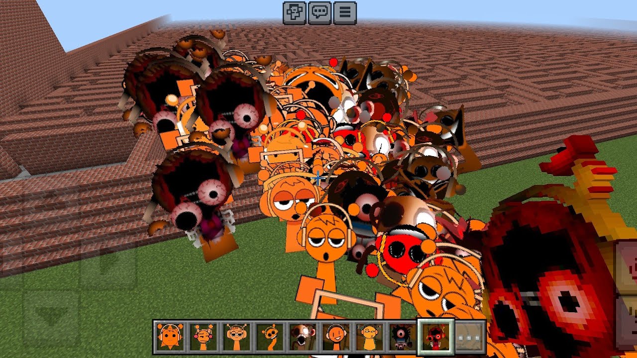 Too Much Sprunki Oren Every phase Mod in Maze in Minecraft PE - YouTube