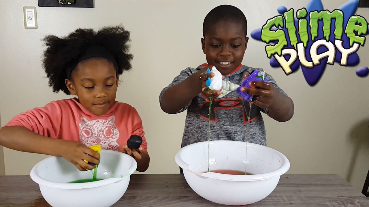 Making Some Gooey Slime With Slime Play no glue slime - YouTube