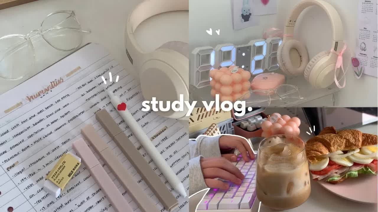 Study Vlog｜决赛周｜富有成效的日子｜早上5点起床｜去韩国商店，买漫画，喝很多咖啡｜DreamSushi - YouTube