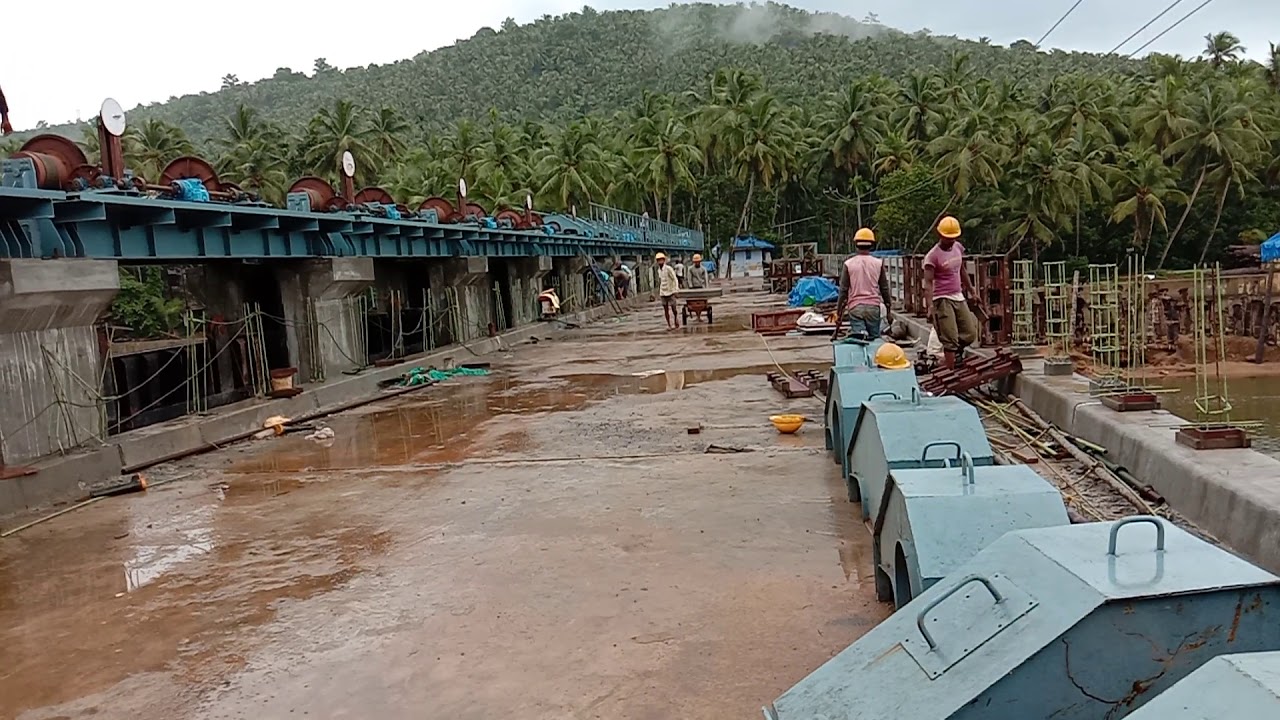 Construction site in rainy season - YouTube