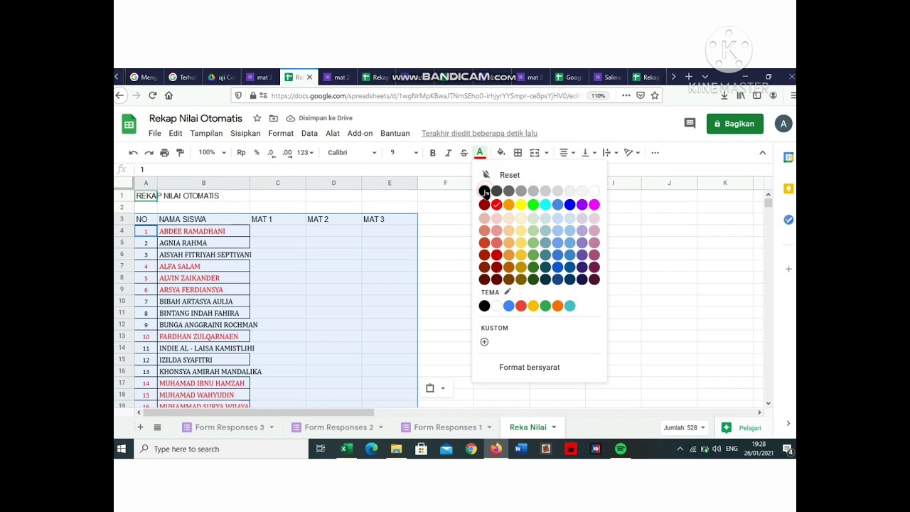 Membuat rekap nilai ujian otomatis menggunakan google form dan ...