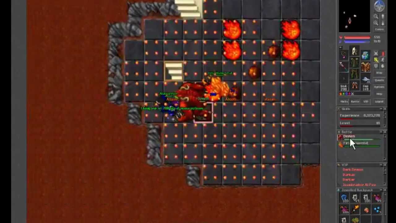 Tibia Killing a Demon LVL 80 - YouTube