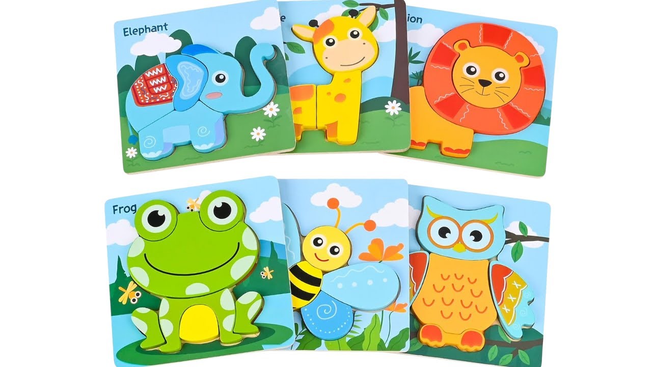 Learn Animals, Vehicles, Numbers and Shapes with These Puzzles! - YouTube