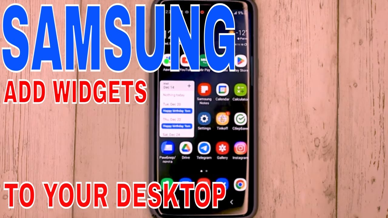 How To Add Widgets To The Desktop On Your Samsung Smartphone 🔴 - YouTube