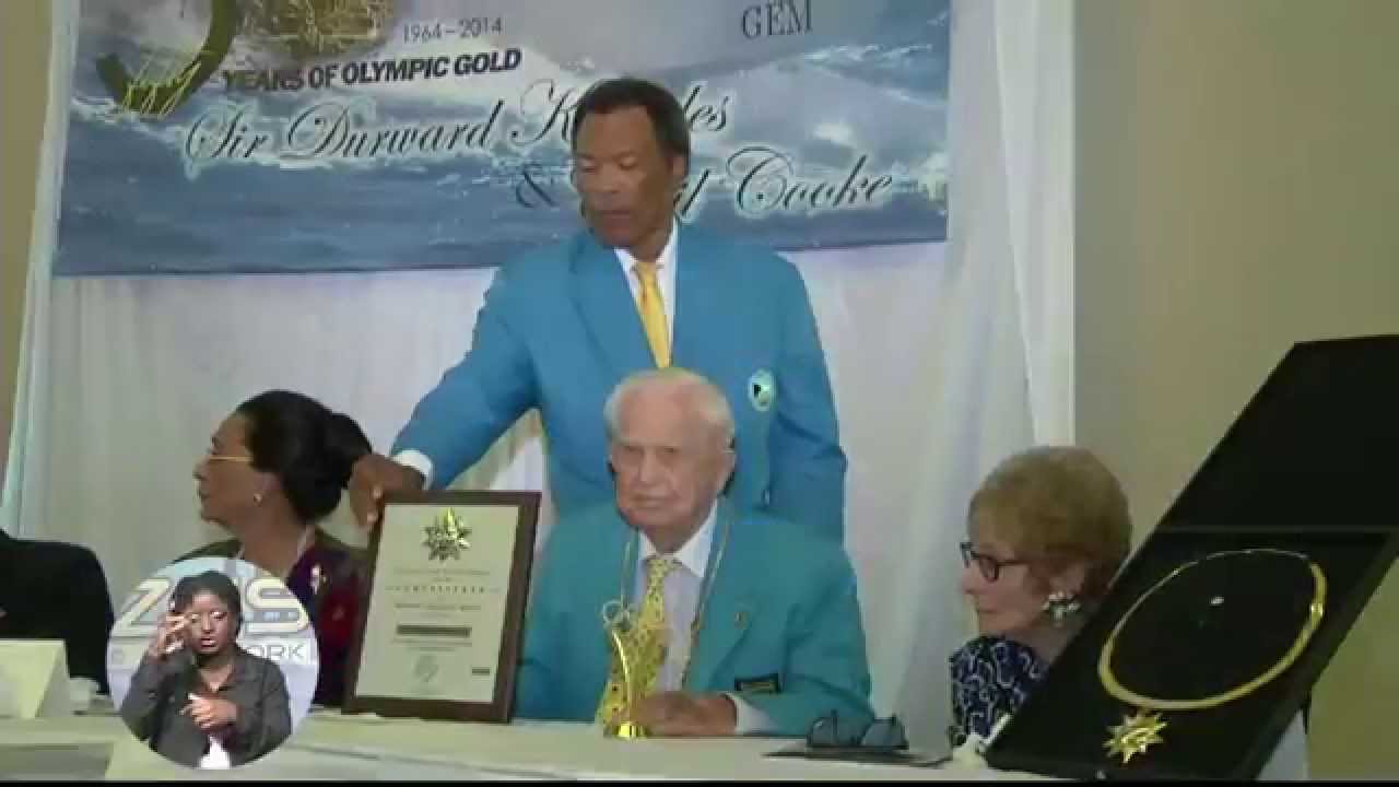 Sir Durward Knowles & Cecil Cooke's Gold Medal Win Celebrated - YouTube