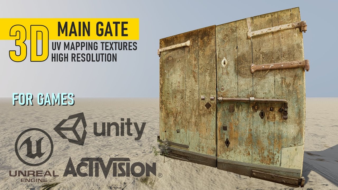 3D MAIN GATE Design /// Wooden Gate // OLD / Animation - YouTube