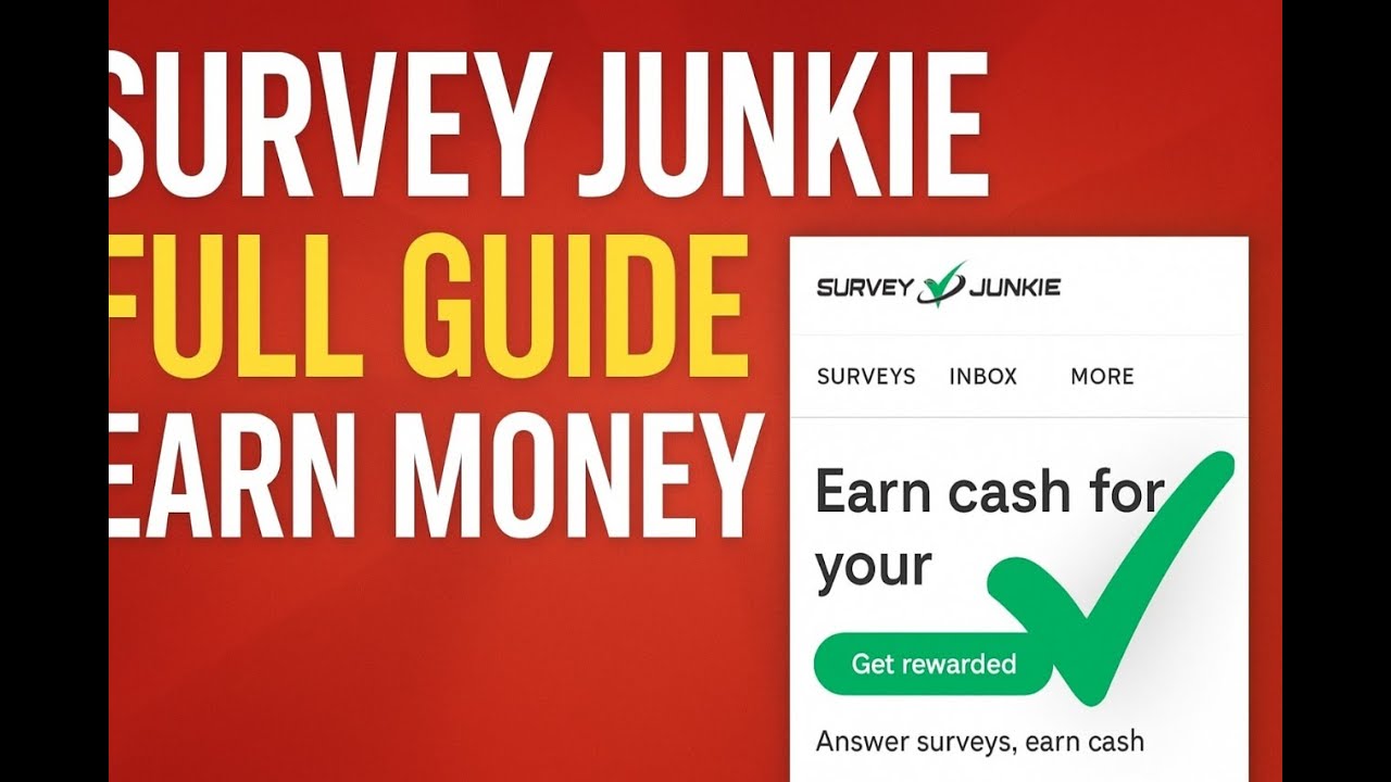 SURVEY JUNKIE[how to make money online with your phone or laptop] - YouTube