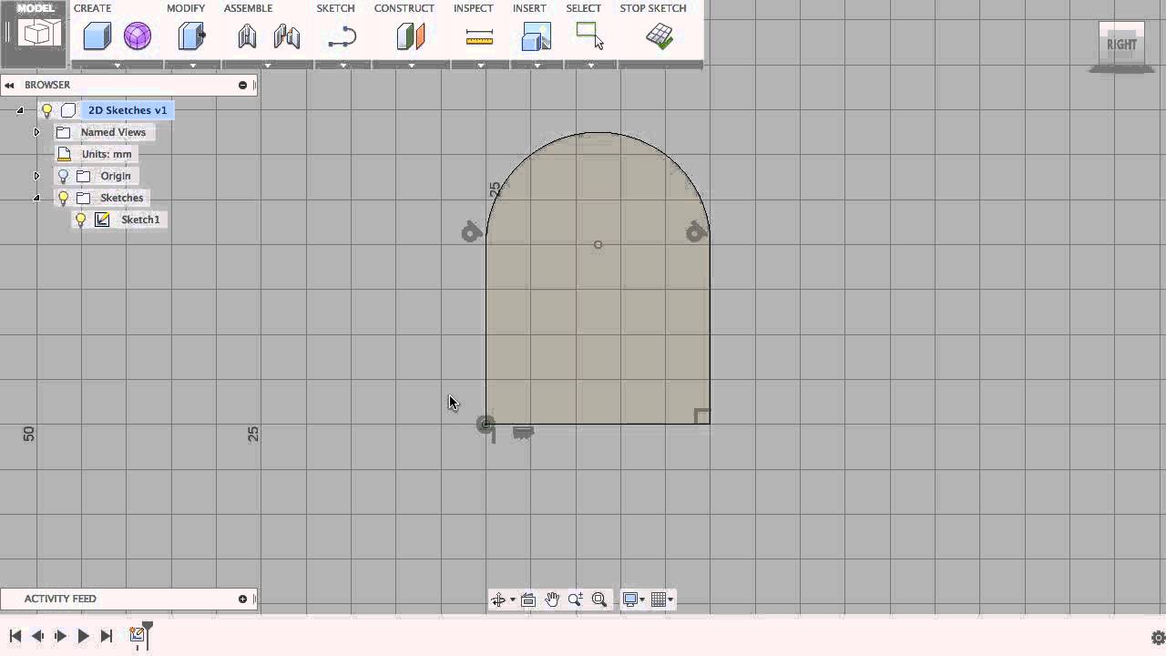 Use sketch entities - YouTube