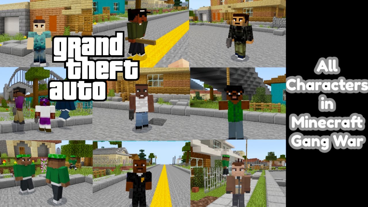 MINECRAFT GTA ALL CHARACTERS MOD DOWNLOAD | GTA MAP MOD in Minecraft Pe ...