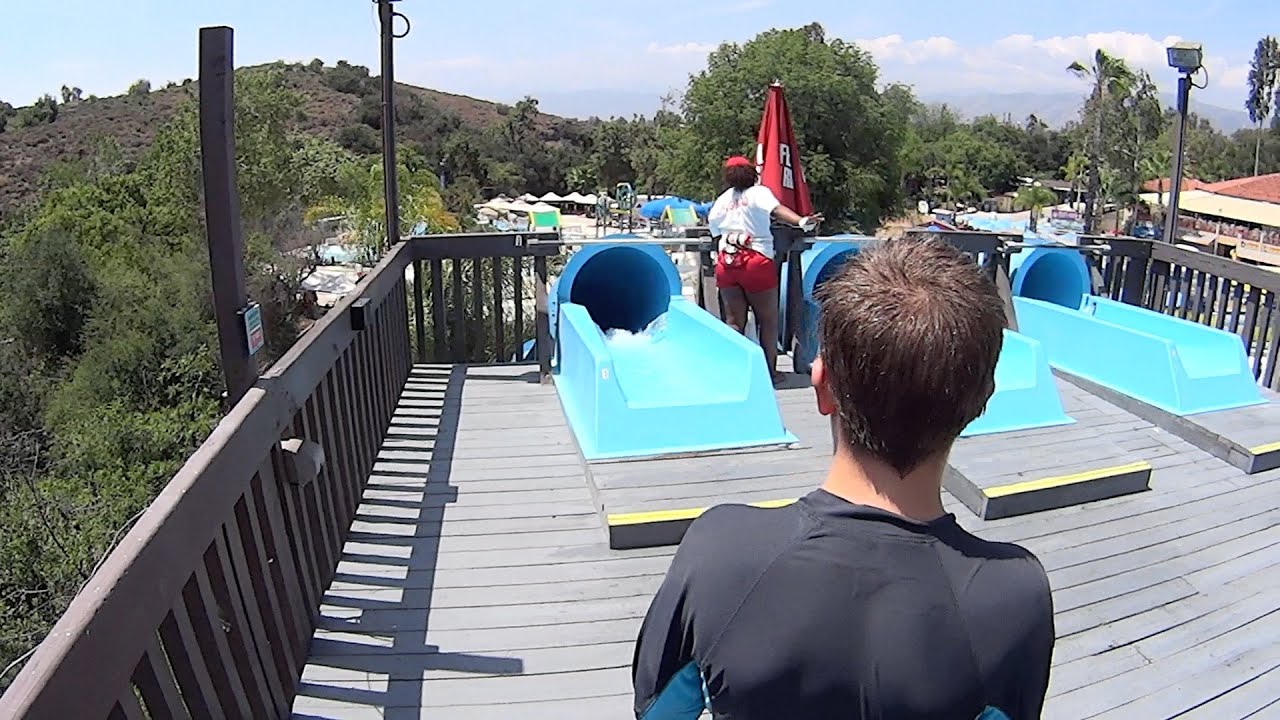 Bermuda Triangle Water Slide at Raging Waters Los Angeles - YouTube
