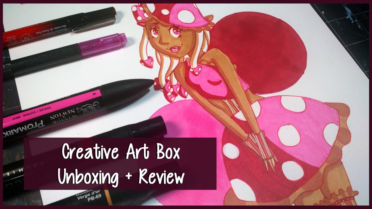 CREATIVE ART BOX UNBOXING + REVIEW ~ August 2016 ~ Marker Illustration ...